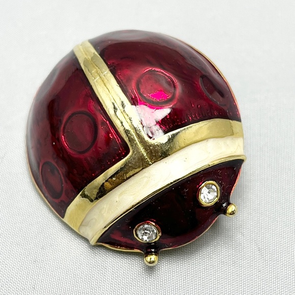 Vintage | Jewelry | Vintage Red Enamel Ladybug Brooch Pin | Poshmark